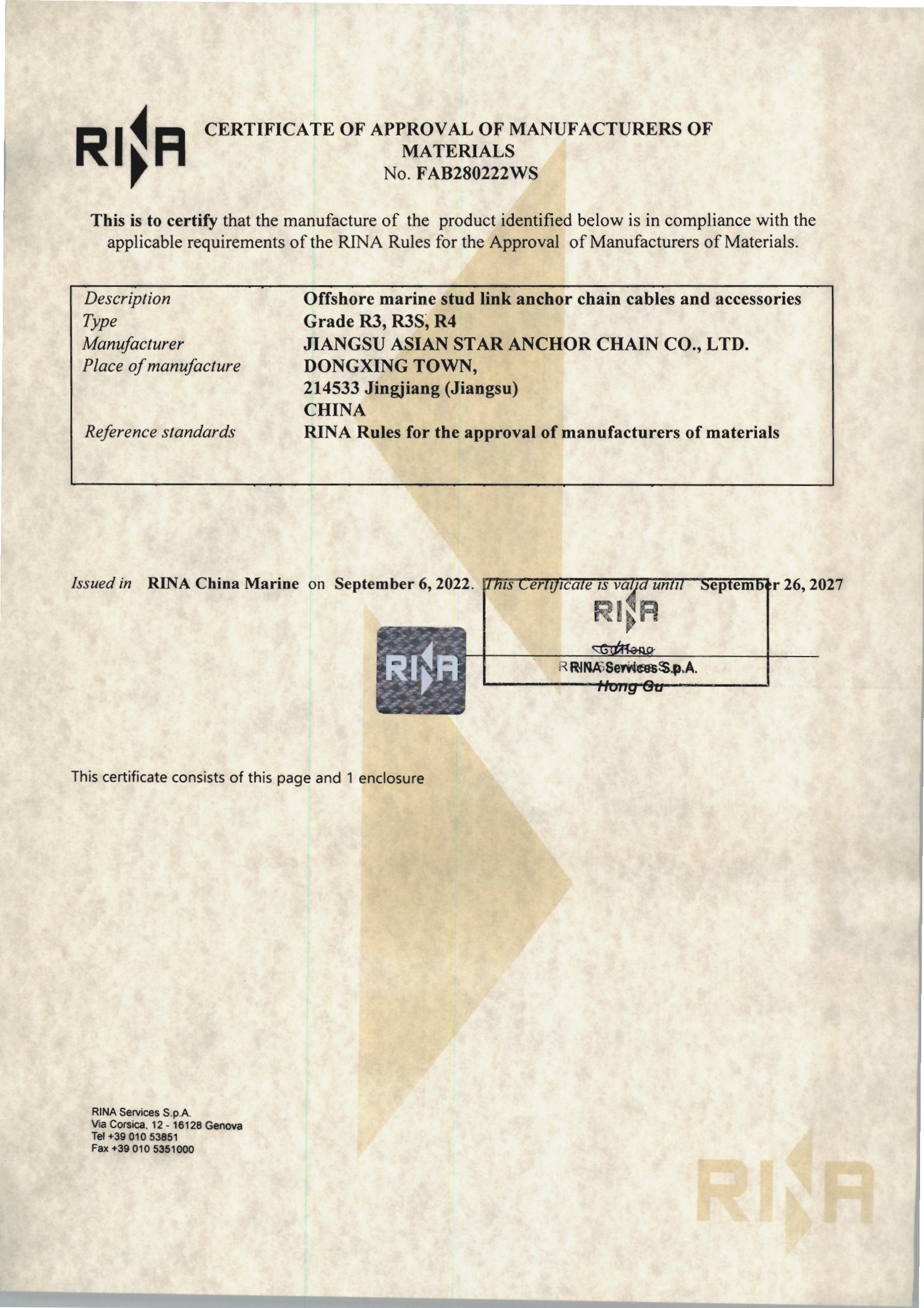 Industry Qualifications – ASAC Global Leader Mooring Systems